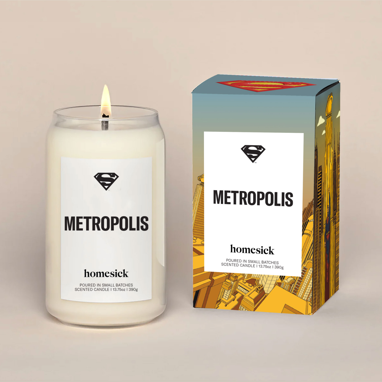 Superman Metropolis Candle – Homesick